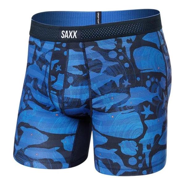SAXX サックス / サックス ドロップテンプクーリングメッシュ ボクサーブリーフ パンツ 前開き / カラー：VON（VON/VOYAGERS- NAVY）/ DROPTEMP COOLING MESH BOXER BRIEF FLY ...