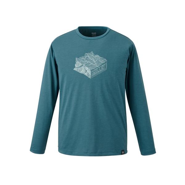 MILLET ミレー / マウンテンジオロングスリーブTシャツ[メンズ] / カラー：N4238（BOTTLE） / MT GEO LS TS M MIV02131_N4238