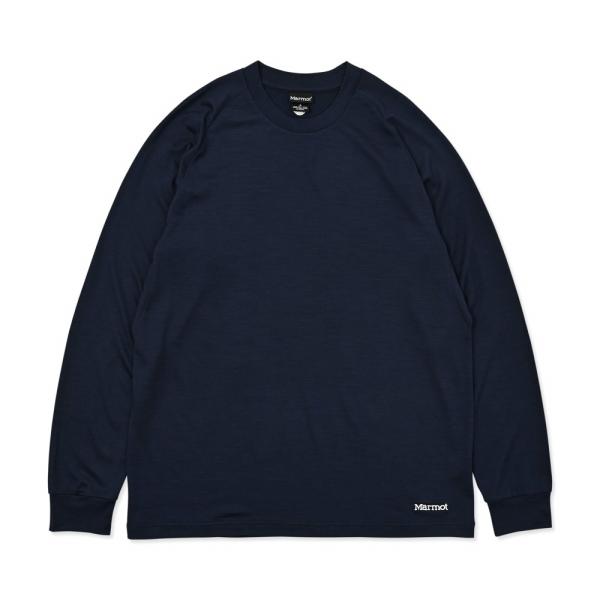 Marmot マーモット / マーモットメリノウールロングティー[ユニセックス] / カラー：C005（ネイビー） / Marmot Merino Wool Long Tee MTFW25ULS074_NV