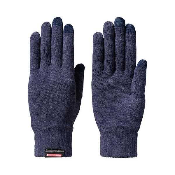 MIZUNO ミズノ ブレスサーモインナーニットグラブ （スマホ対応）/ ネイビー A2JY6513