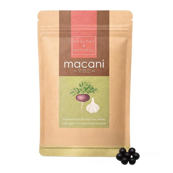 マカは、ペルー原産の海抜4000ｍ以上のアンデス高地で有機栽培されている非常に生命力の強いアブラナ科の根菜です。収穫後はアンデスの大地に降り注ぐ強烈な太陽光で天日干しされ、日本の昆布や干し柿のように保存食になります。 天日乾燥したマカとニン...