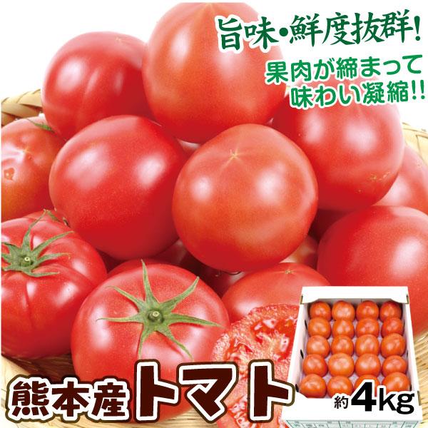 ●商品情報：旨み・鮮度抜群！南国の日差しをたっぷりと浴びて育った、日本一の名産地・熊本のみずみずしく果肉の締まったトマト。●産地：熊本県●規格・サイズ：2S〜3L●入数の目安：-●配送形態：段ボール箱●配送温度：常温便●備考：【サイズ指定不...