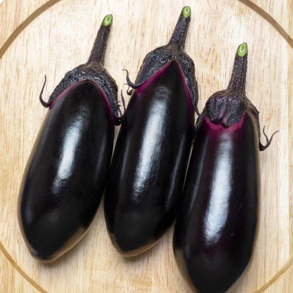●商品情報：受粉なしでも結実し、側枝の発生が旺盛で、栽培前半から高温期でも安定的に着果肥大する長卵形ナス。艶やかな濃黒紫色果は揃い良く、色ボケ果の発生も少ない。肉質緻密で炒め物や煮物、焼きナス、浅漬けなどに大活躍！●お届け状態：接木9cmポ...