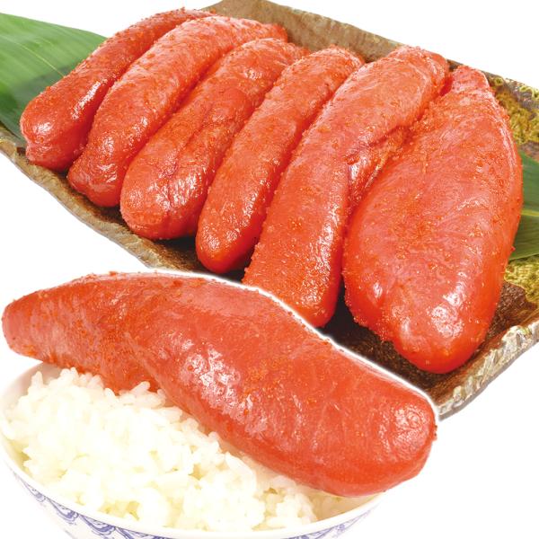 ●商品情報：粒が弾ける厳選卵を使用した、博多の名店・華ふくいちの辛子明太子!特大２Lサイズの一本物なので迫力満点!辛み・塩分を抑え素材の旨みでマイルドに仕上げました。ごはんのお供や酒の肴に相性抜群!!●内容量：1パック500g入り●原料原産...