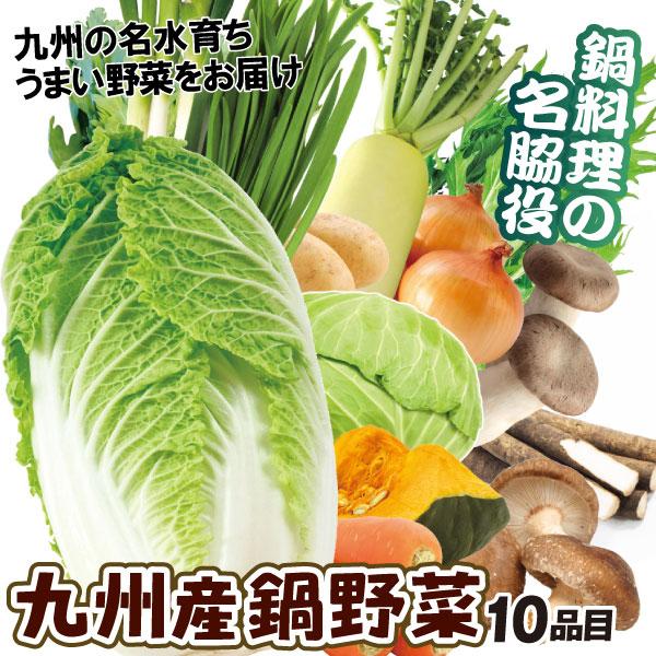 ●商品情報：★12月15日までのご注文（コンビニ決済の場合はご入金）で年内発送★定番のものから変わり鍋まで。栄養豊富な野菜をたっぷりとれる、鍋料理におすすめの野菜を１０種類お届け！●産地：九州●規格・サイズ：-●セットの内容例：白菜・水菜・...