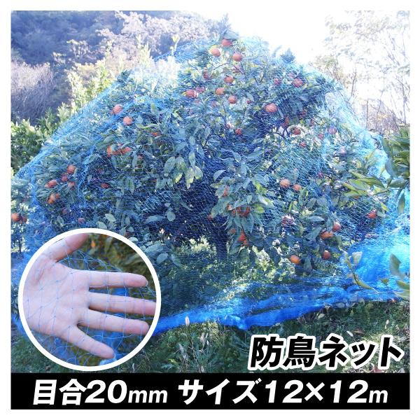 【発売日：2017年06月01日】●商品情報正方形で大判のネットが新登場！大きな木でもすっぽり覆える！●サイズ（約）：幅12×長さ12m●目合（約）：20mm●カラー：青●材質：ポリエチレン製 ※取付ロープ付●性能：防鳥●備考：※鳥獣保護及...
