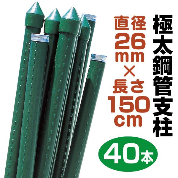 【発売日：2022年08月30日】●商品情報防獣ネットなどを張るのに便利なイボ付支柱! 一端は地面にさし込みやすいとがったキャップ付きで、もう一端はハンマーで打ち込みやすい金具付き!!丈夫＆極太で使い勝手抜群の鋼管製杭。●サイズ(約)：長さ...