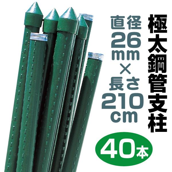 【発売日：2022年08月30日】●商品情報防獣ネットなどを張るのに便利なイボ付支柱! 一端は地面にさし込みやすいとがったキャップ付きで、もう一端はハンマーで打ち込みやすい金具付き!!丈夫＆極太で使い勝手抜群の鋼管製杭。●サイズ(約)：長さ...