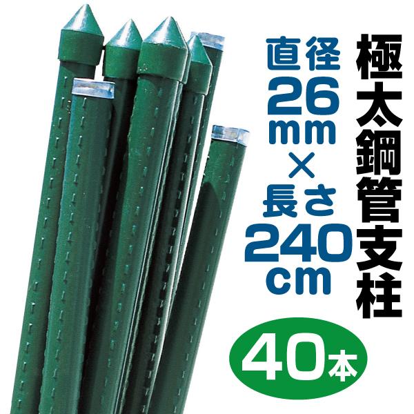【発売日：2022年08月30日】●商品情報防獣ネットなどを張るのに便利なイボ付支柱! 一端は地面にさし込みやすいとがったキャップ付きで、もう一端はハンマーで打ち込みやすい金具付き!!丈夫＆極太で使い勝手抜群の鋼管製杭。●サイズ(約)：長さ...