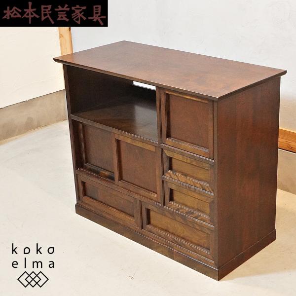 ヴィンテージ キャビネット 茶箪笥 茶棚 飾り棚 梅模様 無垢材 ヴィンテージ キャビネット 茶箪笥 茶棚 飾り棚 梅模様 無垢材