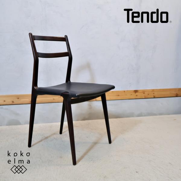 Tendo(天童木工)の佐々木敏光デザインのIMPALA(インパラ)ダイニングチェアです。ビーチ無垢材とブラックの座面でモダンな印象 の食卓椅子です♪