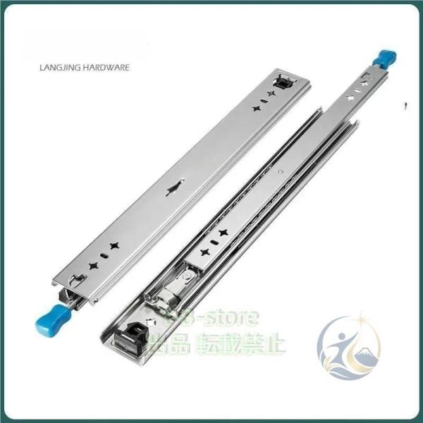工業用スライドレール 250mm-1500mm 重量用引き出しスライド 伸縮式 スライドレール、ロック機能、簡単に解除が可能、頑丈な負荷重量120kgご注意ください：本品は1本単位での販売となります。ご購入の際は数量をお確かめください。
