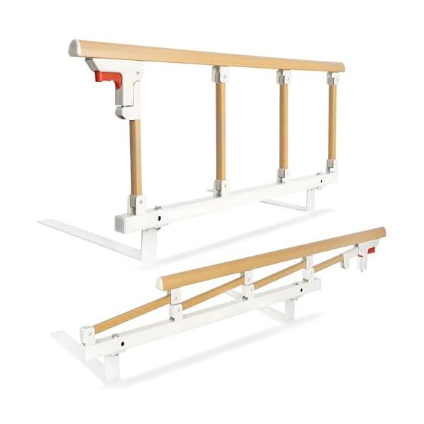 木目調/4段/-・Size:4段Color:木目調・パッケージ個数:1・本体(:約)幅93×奥行39×高さ35cm・重量(:約) 2.9kg・材質: アルミ合金、プラスチック、ステンレス(粉体塗装)・お客様品・ベッド取付け部分は木製に限ります。