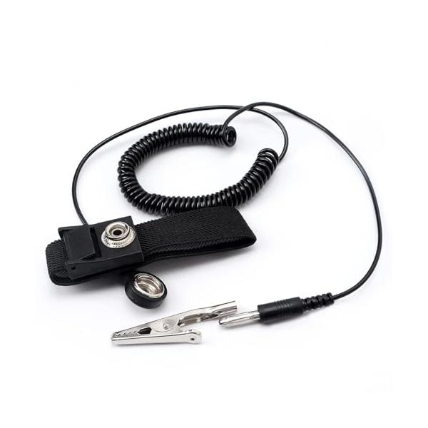 黒色 2.05mm×1.8m/-/-・Color:黒色 2.05mm×1.8m・静電防護強化：静電リストバンドは人体の静電気を効率的に放電し、電子部品へのダメージリスクを軽減します。・幅広い用途：電子工場、半導体作業場、実験室など静電気が発...