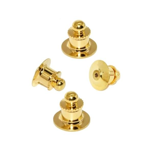 クラシックゴールド/内径10ミリメートル/-・丈夫な構造: 高品質の金属製で、長期間使用できる頑丈な作りです。・簡単取り付け: 工具不要で、30秒ほどで古いキャッチを取り替えられます。・万能サイズ: ほとんどのピンバッジやタイタックに対応す...