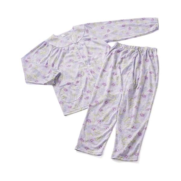 花柄パープル/2L/-・Size:2LColor:パープル・年間通して活躍するスムース素材 (1)ポリエステル80％ 綿20％ (2)ポリエステル65％ 綿35％ (3)ポリエステル85％ 綿15％ いずれかの商品をお届けいたします。・生産...