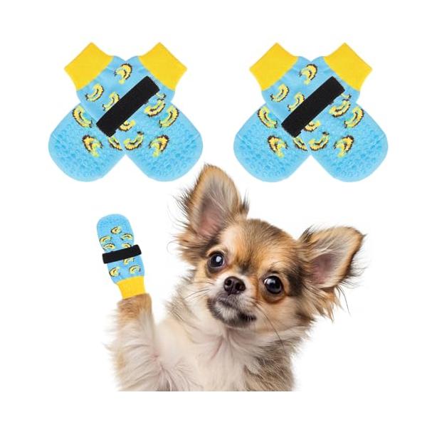バナナ/M/bin027kutu・Color:バナナSize:M・??サイズ：ご購入前に必ずペットの足を測定してください。足幅が2つのサイズの中間にある場合は、より大きめのサイズをお選びください。・??おしゃれなデザイン：この犬用ソックスは...