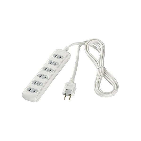 シャッター付6個口/2m/BSTAPSH2620WH・Size:2mStyle:シャッター付Color:6個口・パッケージ個数:1・●2ピン6個口の電源タップ・プラグ仕様:2ピン口数:6個口・スイッチ:なし・外形寸法(幅×高さ×奥行):20...