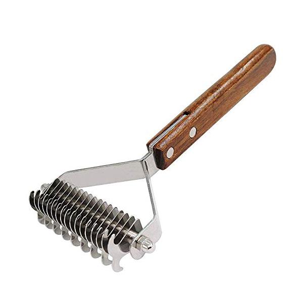 Cherry_Wood/両面/-・Size:両面・パッケージ個数:1・安全性：犬毛玉取りのブレード先端は丸いデザインされ，曲がるアンチスククラッチス両面刃を設計して、ペットの皮膚に傷つけなく、スムーズにグルーミングができます。・両面刃ブラシ...