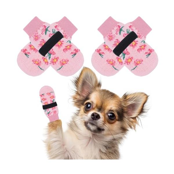 花ーピンク/L/bin027kutu・Color:花ーピンクSize:L・??サイズ：ご購入前に必ずペットの足を測定してください。足幅が2つのサイズの中間にある場合は、より大きめのサイズをお選びください。・??おしゃれなデザイン：この犬用ソ...