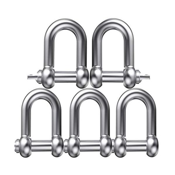 -/m5 5/-・Size:m5 5・パッケージ個数:1・安全耐荷重160kg・使用するロープ、ケーブル、ストラップ、チェーンなどの留め具を冒険道でのセーリング、リギング、リフティングなどのさまざまな状況で取り付けるのに最適 ・Dシャックル...