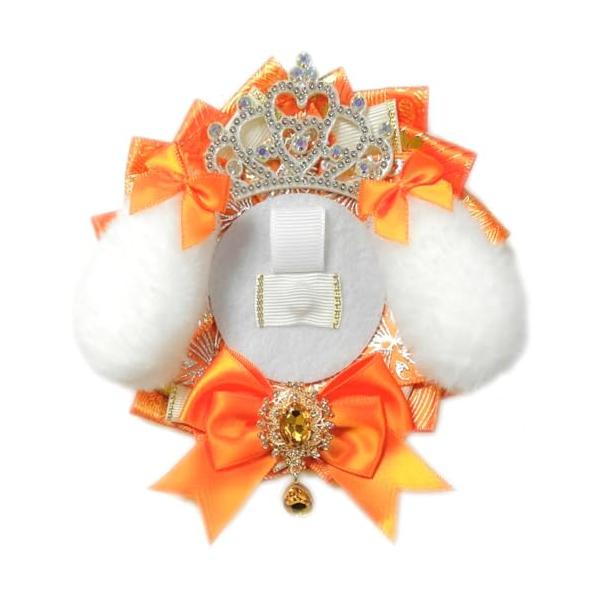 オレンジ/ドロップ/ロゼット/-・Size:ロゼットColor:オレンジ/ドロップ・パッケージ個数:1・54mm-58mm程度の缶バッジを着用可能・裏面は汎用性の高いループ仕上げ。・チェーンやカラビナでキーホルダーにアレンジも可能。・手に持...