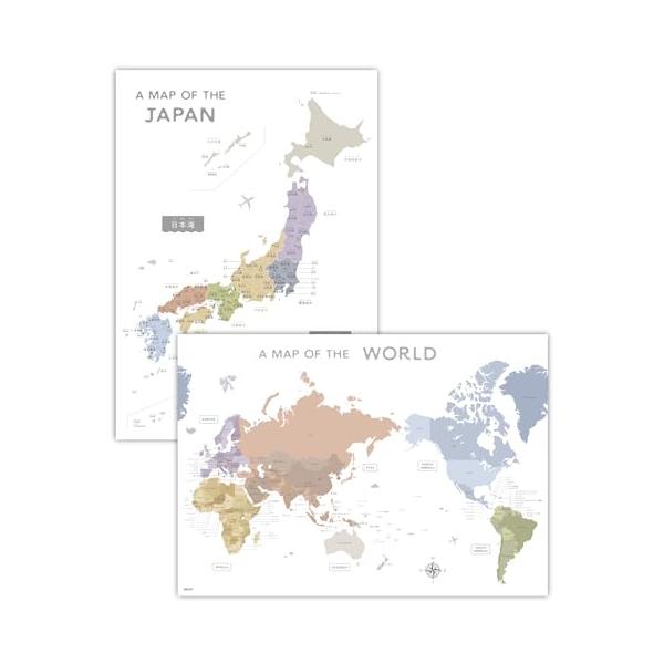 日本、世界地図セット・Style:日本、世界地図セット・?世界地図の国名をカタカナに変更いたしました。（以前は英語表記）?・水で貼って剥がせる（繰り返し使える）　防水ポスター（破れにくいユポ紙使用）・長持ち　耐候性（日焼けに強い）インク使用...