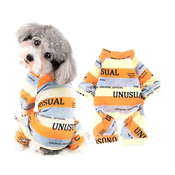 オレンジ/S/-・Size:SColor:オレンジ・パッケージ個数:1・かわいい犬のスウェットシャツ---素敵で魅力英字柄なパターンのデザインは、あなたの子犬を快適で美しくします。 （購入前に測定することをお勧めします;）・ペットの犬の屋内...