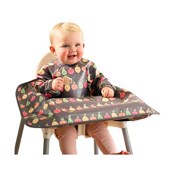 ビブフルーツ/横幅64cm/BZC-52-001・Color:フルーツ・離乳食をスタートしたお子さまにピッタリのカバーオール長袖ビブ 赤ちゃんが主体的に食べたいものを決めるBLW(Baby-Led Weaning)を始めるのにもピッタリのビ...