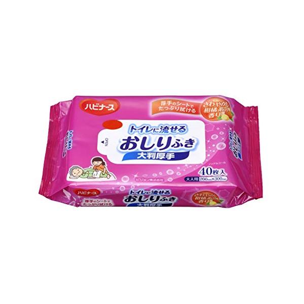 大判厚手-/40シート (x 1)/-・FlavorName:大判厚手Size:40シート (x 1)・パッケージ個数:1・トイレに流せるおしりふき。・商品サイズ (幅X奥行X高さ) : 幅230×奥行110×高さ40(mm)・質量 : 3...