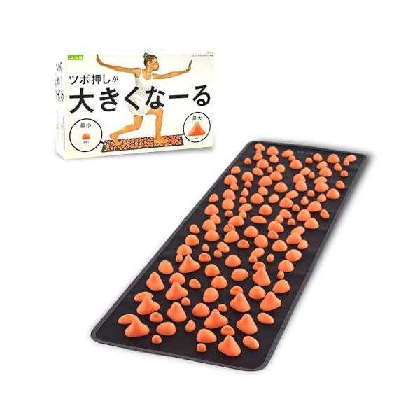 ロング ツボ押しが大きくなーる 土踏まずブラック×オレンジ/-/3B-4770・Style:ロング ツボ押しが大きくなーる 土踏まず・パッケージ個数:1・激痛足ツボマット。痛すぎ注意 「足裏いてーよ」のロングバージョンです。・6種類の大きさ...