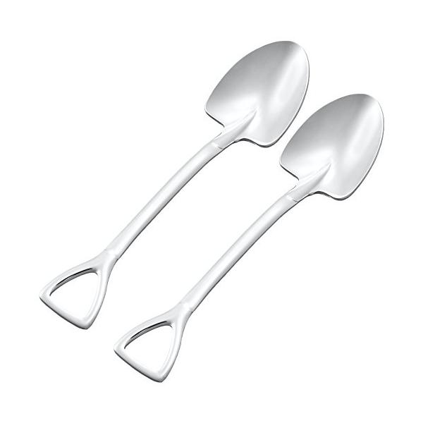 ステンレス小シルバー/小(全長11.3cm) 幅2.6cm) 高さ1.6cm)/-・パッケージ個数:1・本体サイズ:全長11.3cm 幅2.6cm 高さ1.6cm・材質:ステンレススチール・セット内容:スプーン 2本・本体サイズ:全長113...