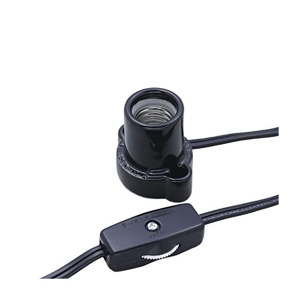 60W・ブラック 17mm KP-M1715H(BK)・・Color:ブラックSize:17mmStyle:60W・定格:125V 3A・口金:E17・コード長:約1.5m