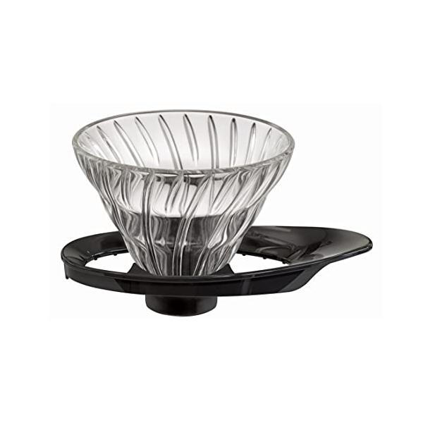 ガラスブラック/1~2杯用/VDGR-01-B・Color:ブラックSize:1~2杯用Style:ガラス・パッケージ個数:1・不透明な保温マグやサーバーでもコーヒー量が見やすいデザインのコーヒードリッパー・ドリッパー本体/耐熱ガラス・ホル...