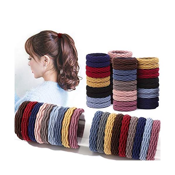 ブルー/40個 (x 1)/-・Color:ブルー・ランダム40本セットなので、たくさん重ねてつけてもGOOD・スポーツジム・プール・入浴時など長い髪をしっかりまとめたい時に使えるヘアゴムです・レディース、メンズともにユニセックスにてご使用...