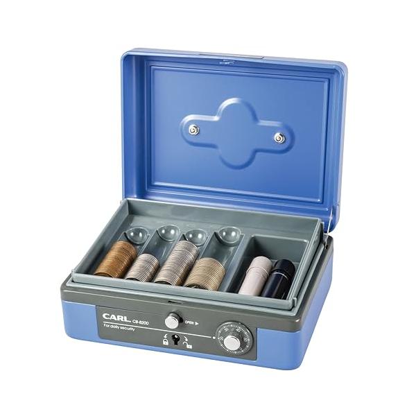 ル錠・錠前ブルー/A6/CB-8200-B・Size:A6・パッケージ個数:1・特長机の引き出しにしまえるコンパクトサイズ。硬貨や小物の保管用としてご家庭にも便利。・本体サイズ/重量W195×L155×H86mm / 880g・施錠方式錠前...