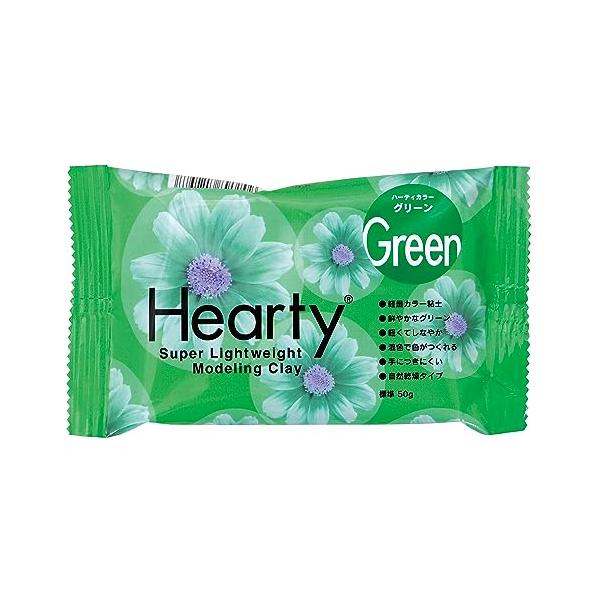 グリーングリーン/50g/301258・Size:50gStyle:グリーン・リニューアル 新しくなったハーティクレイ・本体サイズ：W145mm×H85mm×D20mm/容量：50ｇ・成分：微小中空球樹脂、繊維、無機粉、合成糊材、保存材、防...