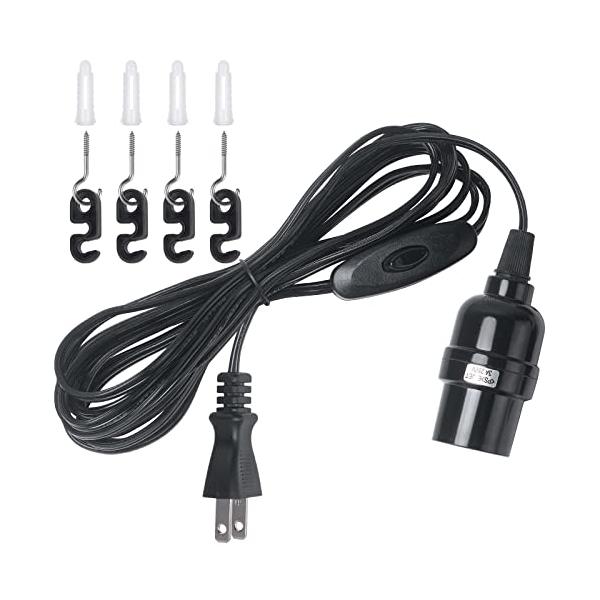 ブラック/1個入/-・Color:ブラックSize:1個入・コンセントに差し込んで使用する４mコード付きソケットです。４ｍ長さのコードソケットは様々な場所に対応します。・口金：E26 使用可能電球：100Wまで 定格電圧：0-250V カラ...