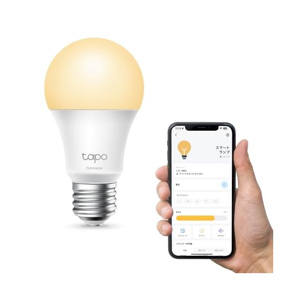 1個パック電球色/-/Tapo L510E/A・Color:電球色Style:1個パック・パッケージ個数:1・特徴 あかるさを変えられるスマートな電球登場。電球色・昼光色対応・音声で調光 スマートスピーカーと一緒に使って、LED電球 を音声...