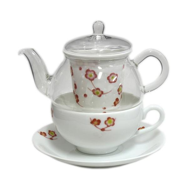 2月 梅透明/9.5×15.0×13.0cm、ソーサー:径13.8cm/TFO-003・Style:2月 梅・パッケージ個数:1・サイズ: 約幅15×奥行き9.5×高さ13cm(皿径13.8)・重量: (約)330g・素材: 陶磁器、ガラス...