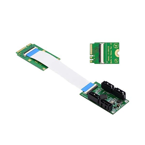 A+E-Key &amp; Mini PCI-E to 4SATA-/-/SA-064-CC・Style:A+E-Key &amp; Mini PCI-E to 4SATA・パッケージ個数:1・4 つの SATA3.0 インターフェイス: ...