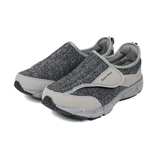 スニーカーグレー/26.5 cm 4E/-・素材：アッパー/合成繊維、アウトソール/合成底・サイズ：24.5cm、25cm、25.5cm、26cm、26.5cm、27cm、28cm・足囲：4E（EEEE）・ソールの高さ：約4cm・重量：26...