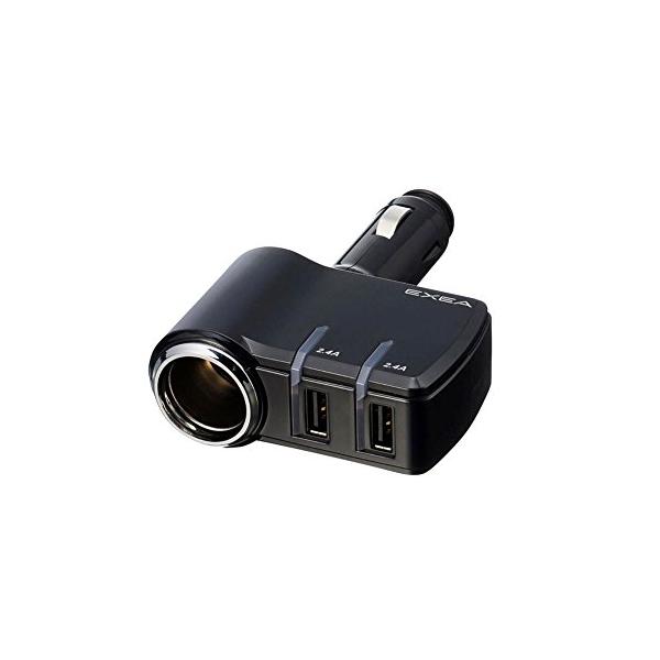 ブラック/1個 (x 1)/EM-153・PatternName:EM-153・パッケージ個数:1・USB機器の充電状態を示すインジケーター付きダイレクトソケット・12VソケットとリバーシブルUSBポート(2.4A×2)搭載・自動判別に対応...