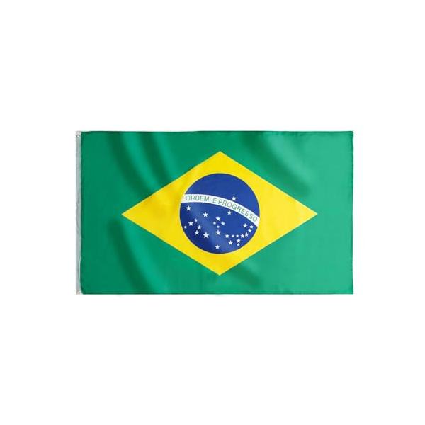 ブラジル/-/-・Color:ブラジル・「国旗のデザイン」弊社の国旗はシルクスクリーン印刷という印刷法を使っています。高温および防水のプロセスを行うことで、国旗は色褪せにくく、日差しに強くなります・「耐久性に優れる素材」国旗に使われるポリエ...