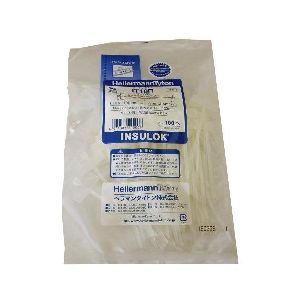 ジップ白/ワンサイズ/IT18R ニュウハク・パッケージ個数:1・色:乳白色・使用温度範囲:-40~85℃・最大結束径:23mm・長さ:100mm・幅:2.5mm