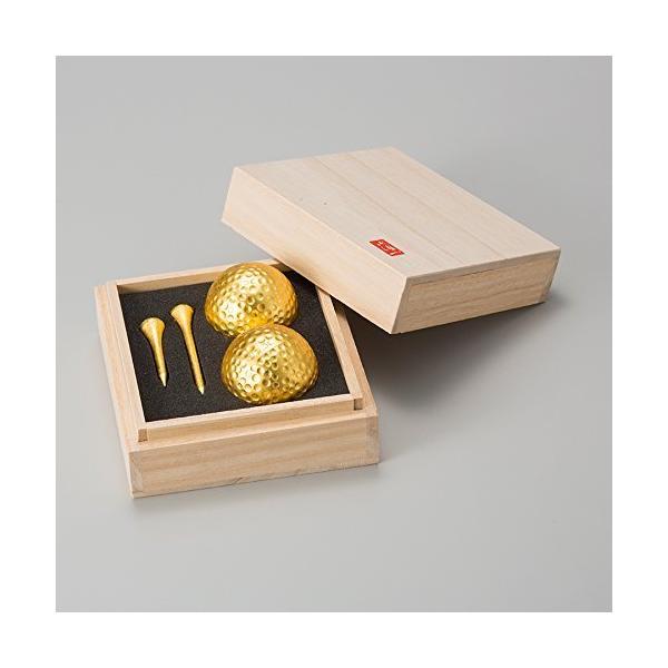 ティー 桐箱 ギフトセット 用品 グッズ おもしろ 金沢 ゴルフボールバレンタインゴールド/-/-・エンタメゴルフ（コンペ賞品＆ゴルフギフトのお店） 桐箱入り 金箔ゴルフボール&amp;ティーセット(ダブル)の解説・箔の街、金沢で丁寧に作ら...