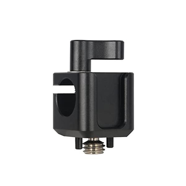 素材：アルミニウム合金・ARRI標準位置決めピンの15mmシングルロッドクランプとコールドシューマウント付きます。・3/8インチARRI標準位置決めピンでロックされ、3/8インチのARRI位置決め穴があるアクセサリーに接続できます。・コール...