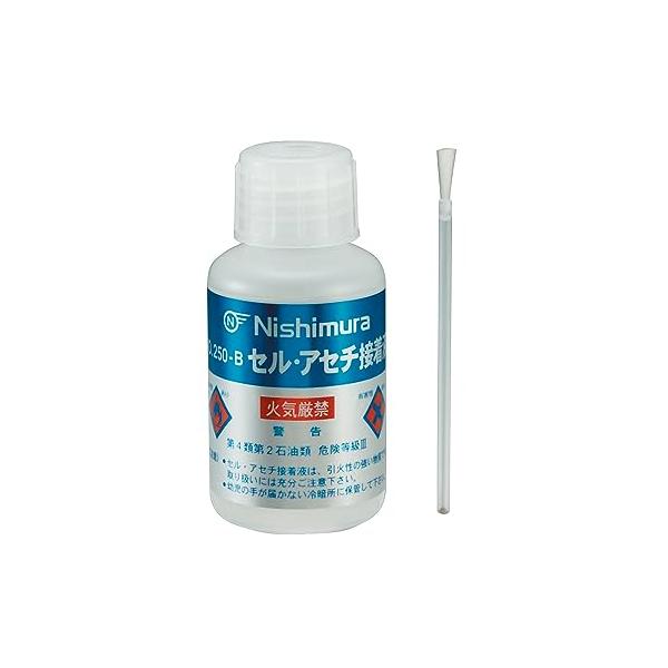 透明/-/-・特徴(1)アセテート・セルロイド素材表面を溶かして溶着させる専用接着液。・特徴(2)：塗って貼り付けるだけで、硬化剤を使用する必要はありません。・特徴(3)：眼鏡の鼻盛り加工や、折れた眼鏡の応急処置に使用可能。・特徴(4)：溶...