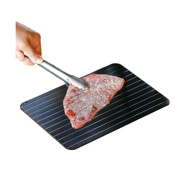 ブラック/長さ29.5cm x 幅20.8cm x 高さ0.3cm/atomico・Size:長さ29.5cm x 幅20.8cm x 高さ0.3cm・パッケージ個数:1・凍った食材をプレートに乗せるだけで簡単に解凍できる「atomico(...