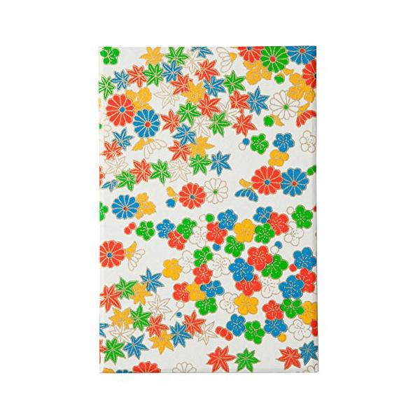 ブルー5/-/23155・Color:ブルー5・パッケージ個数:1・サイズ12×18cm・ページ数蛇腹式:11山 44ページ・本文紙無地 白・表紙友禅和紙 裏表紙タント紙・付属品表題シール付属